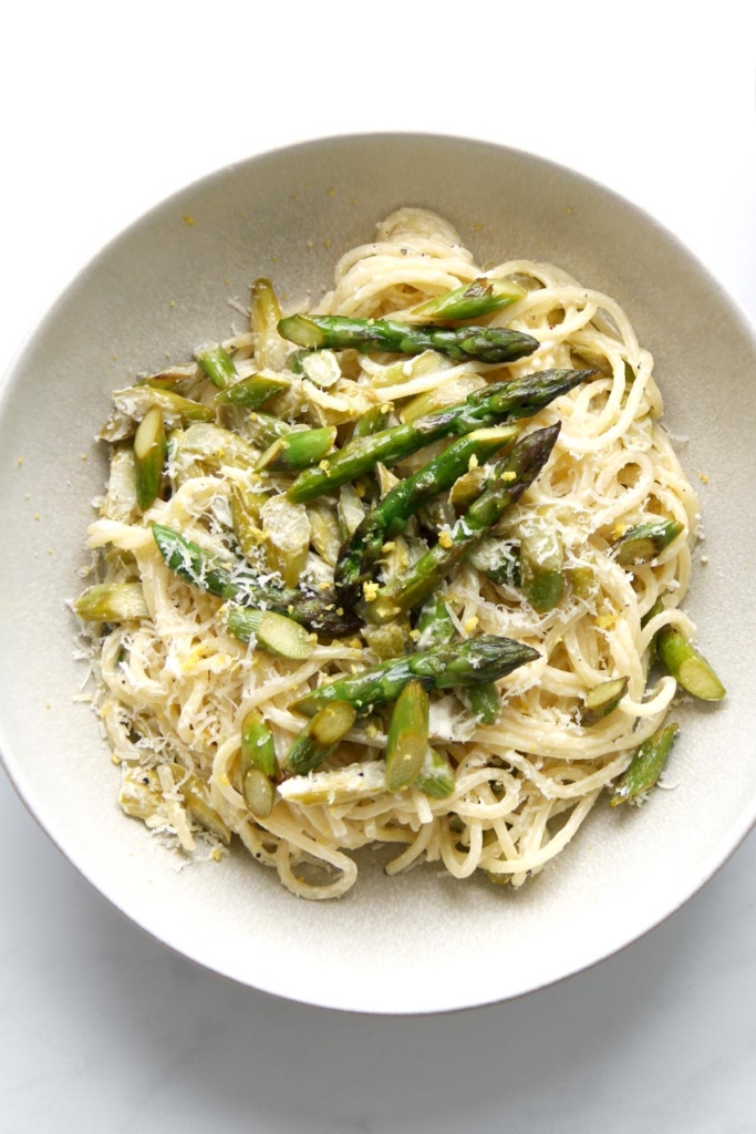 Creamy Asparagus Pasta » Little Vienna