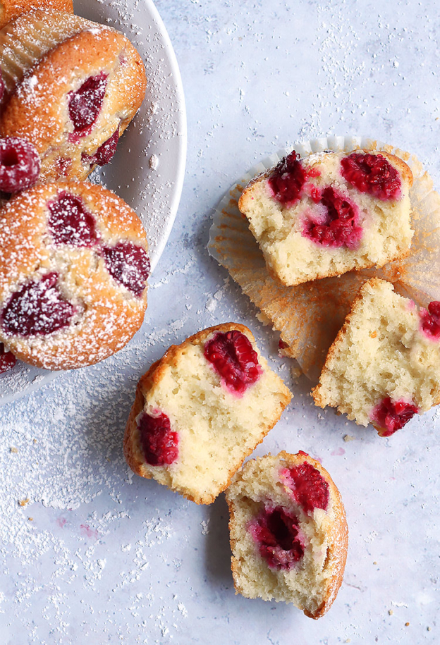 Easy Raspberry Friands (muffin tin, no mixer) » Little Vienna