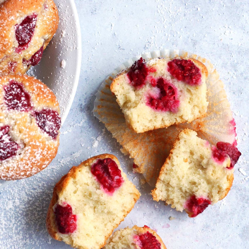 Easy Raspberry Friands (muffin tin, no mixer) » Little Vienna