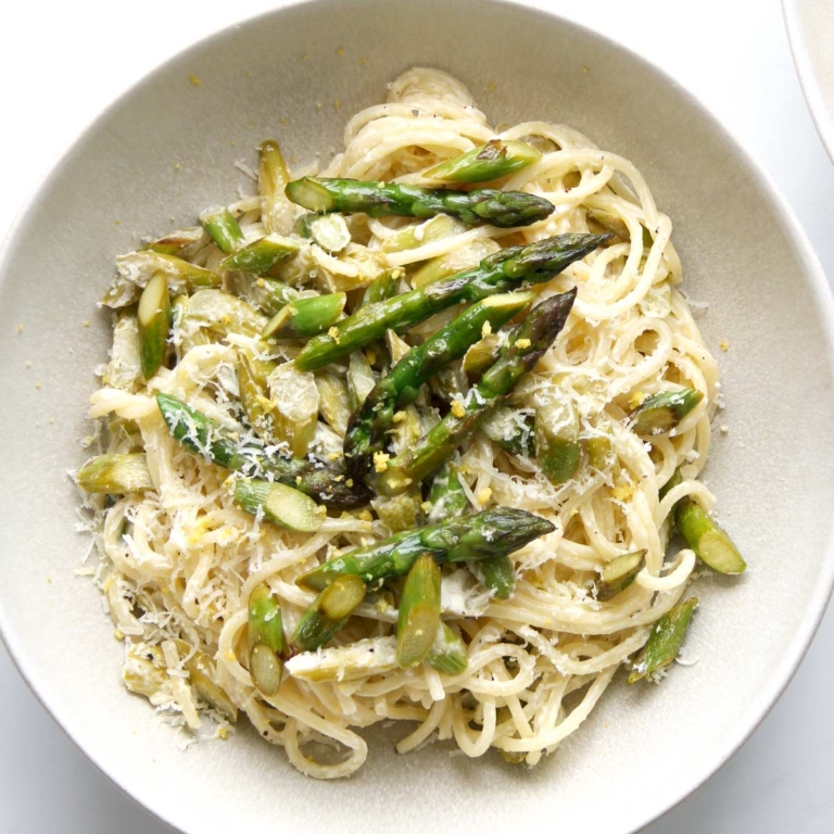 Creamy Asparagus Pasta » Little Vienna